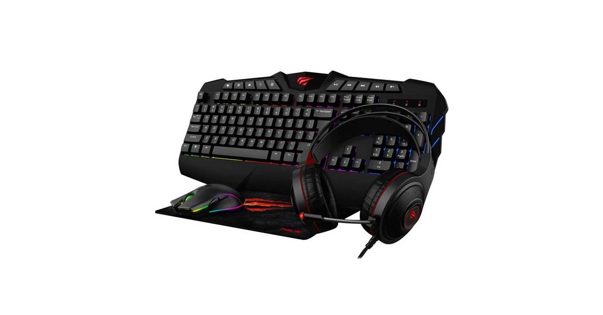 Havit Gaming Bundle - mus, tastatur, headset, muse måtte - Gixmo.dk