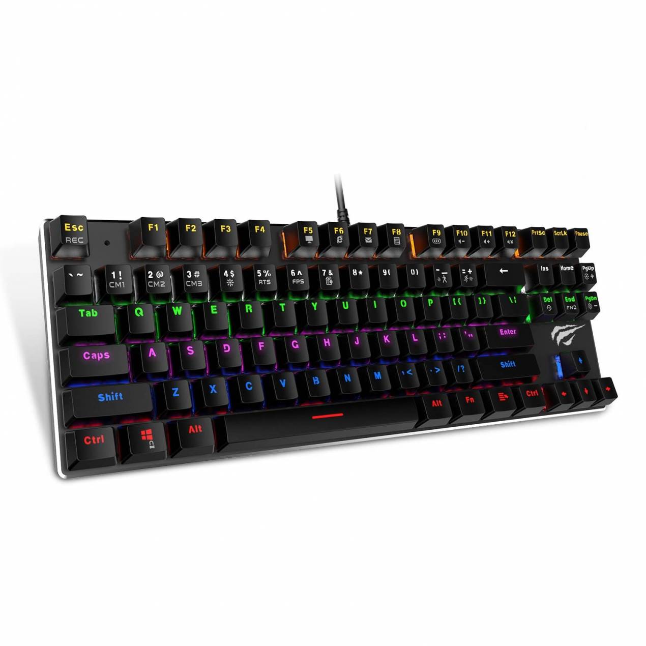Havit USB Tastatur Mekanisk 87 knapper Nordic Layout (m. æøå) - Gixmo.dk